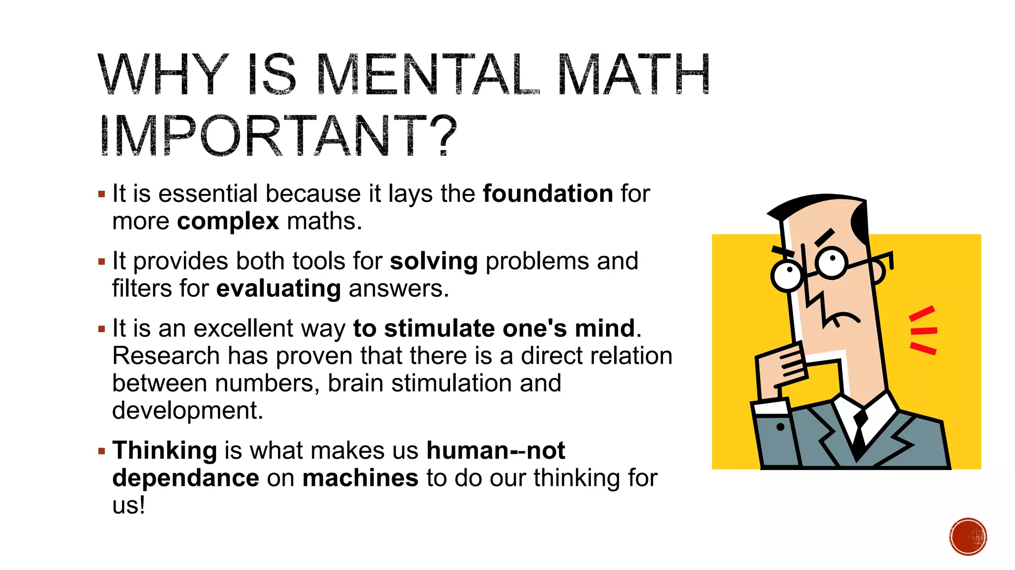 Importance of Mental Calculation | PPTX