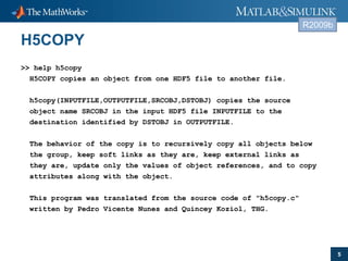 MATLAB's HDF5 Updates | PPT