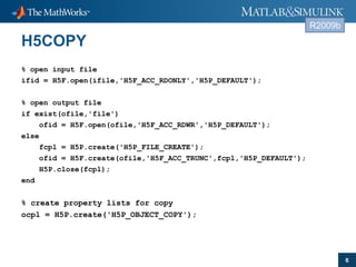 MATLAB's HDF5 Updates | PPT | IT and Internet Support | Internet