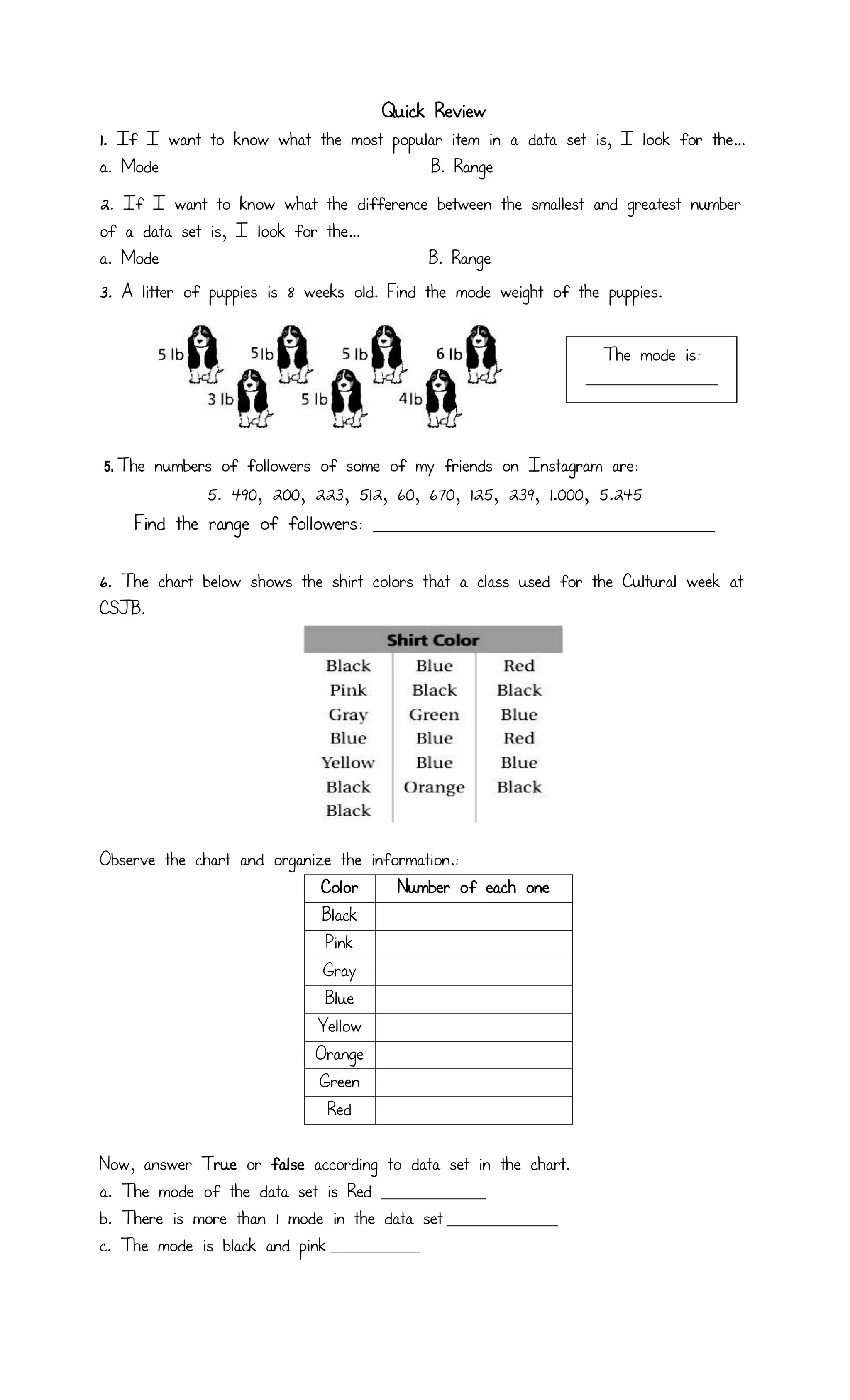 Mode and range workshop | PDF
