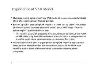 Introduction of VAR/GVAR Model as a Methodology to Develop Stress Test ...