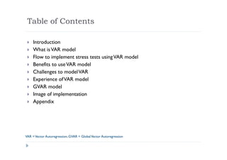 Introduction of VAR/GVAR Model as a Methodology to Develop Stress Test ...