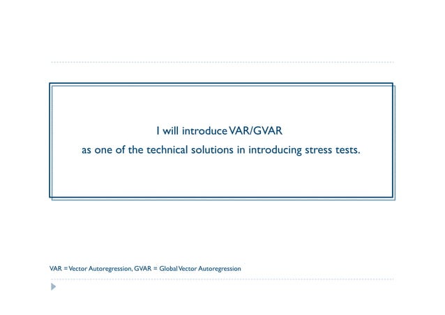 Introduction of VAR/GVAR Model as a Methodology to Develop Stress Test ...