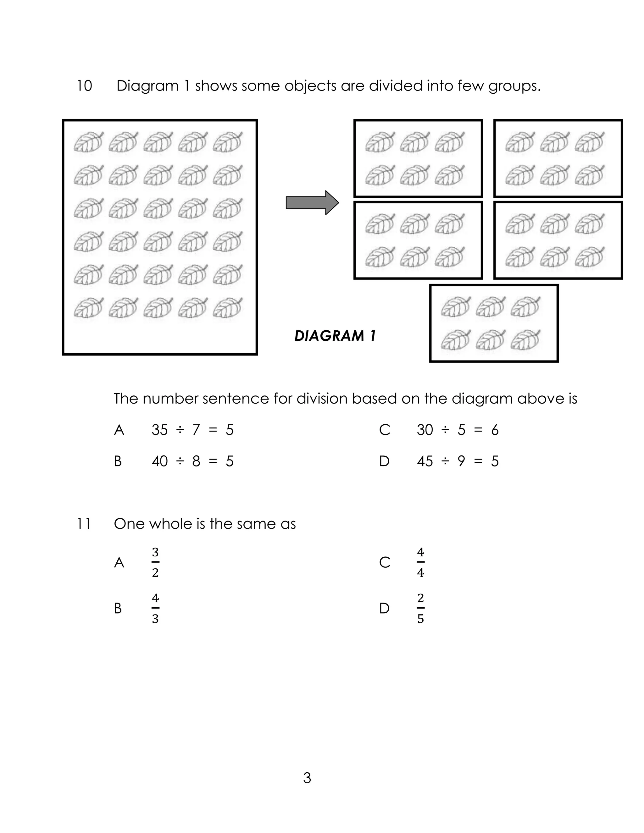 Ujian MatematikTahun 3 Kertas 1 | DOCX