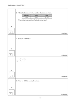 Math yr6 | PDF