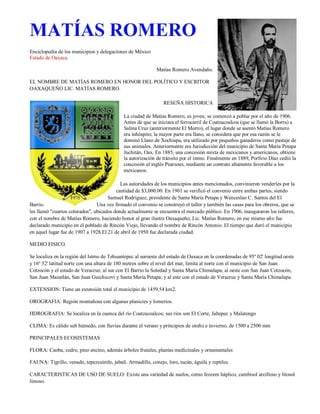 Matias romero