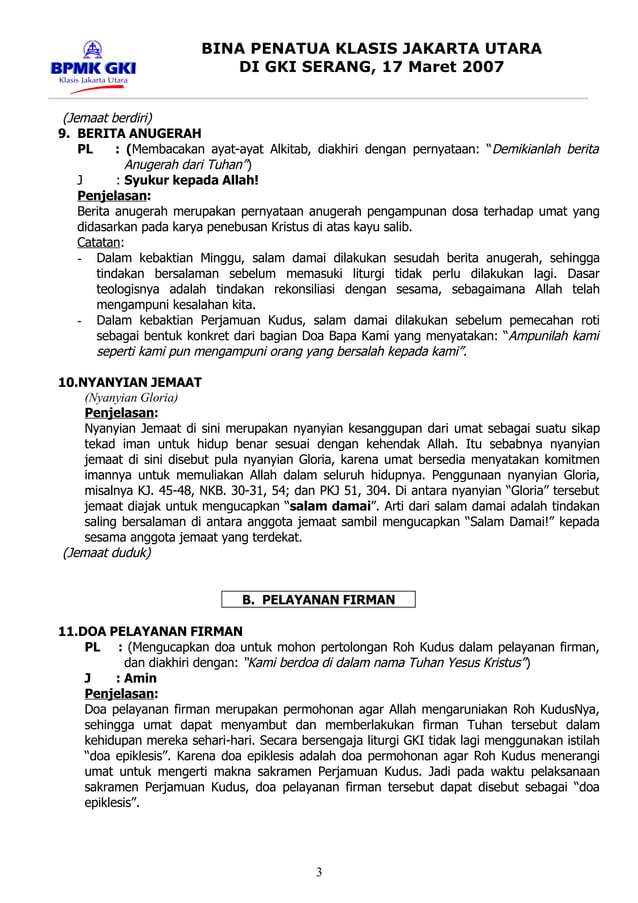 Mat Ibadah Minggu Penj Ibadah Mg By Ybm | PDF