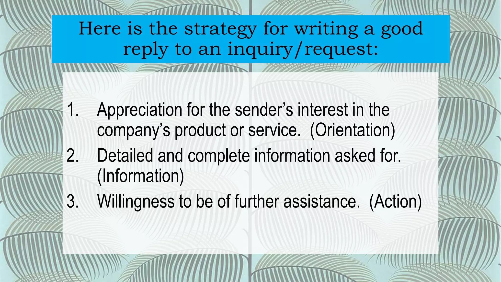 Inquiry Letter | PPTX