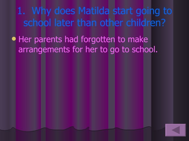 Matilda | PPT | Fiction | Books and Literature