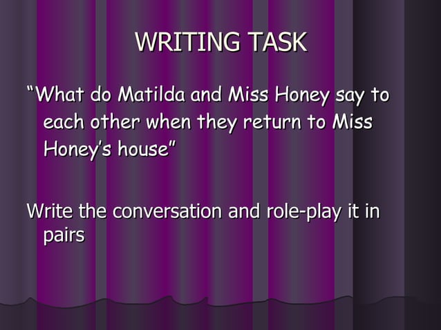 Matilda | PPT | Fiction | Books and Literature