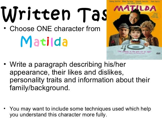 S1/2 film study of "Matilda"