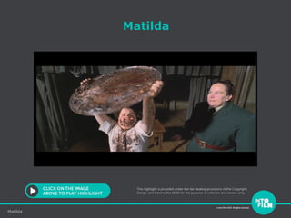 Matilda - Film guide. Activities and discussion for the classroom | PPTX