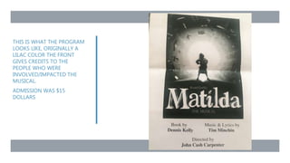 Matilda (3) | PPTX | Movies | Entertainment