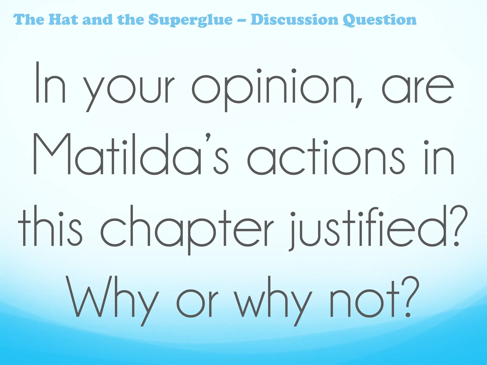 MatildaChapterDiscussionQuestions-1.pdf (For Young Learner) | PDF