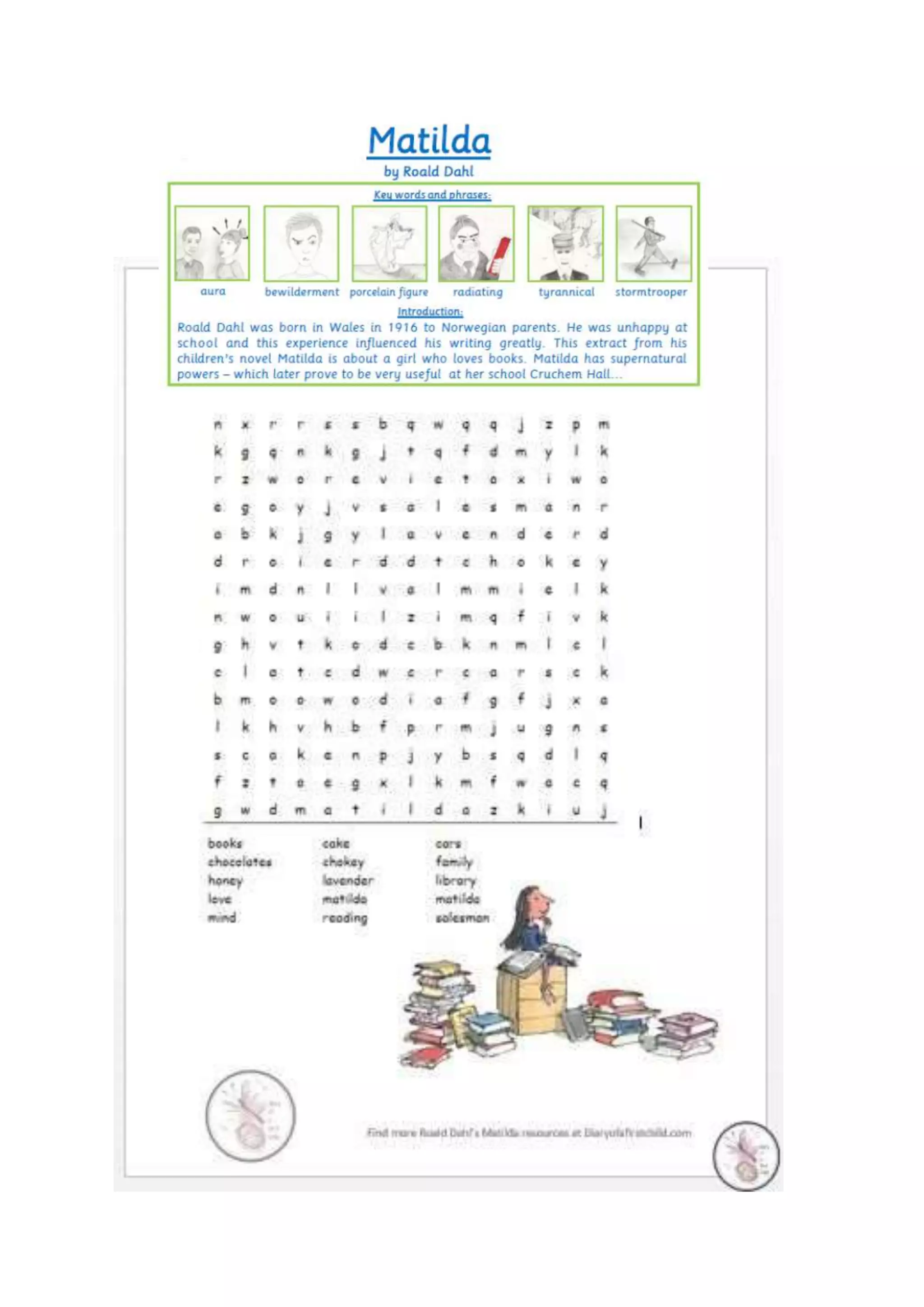 Matilda worksheet | DOCX