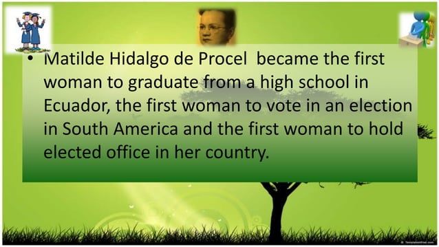 Matilde hidalgo de procel | PPTX | Personal Celebrations & Life Events