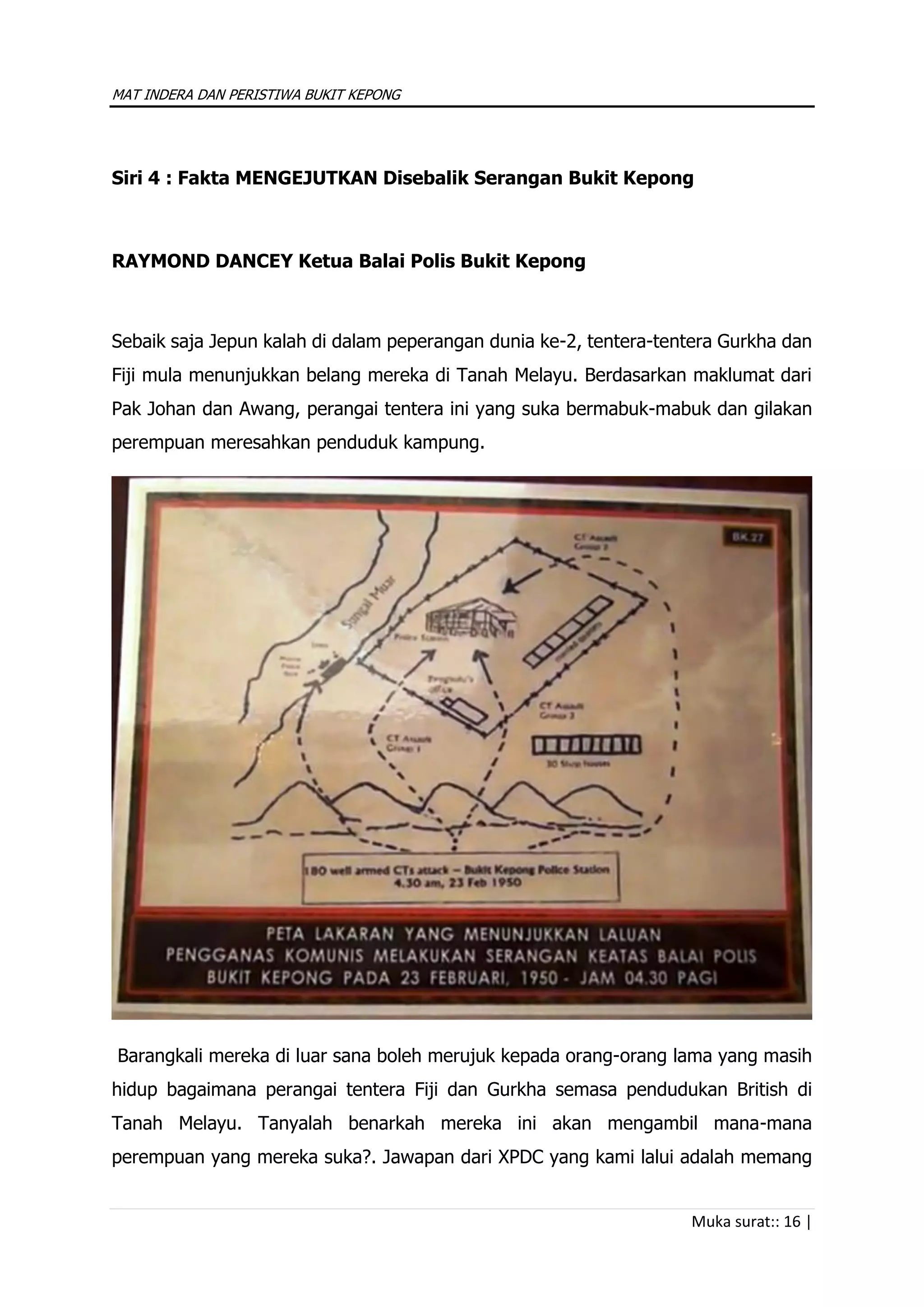 Mat indera dan peristiwa bukit kepong | PDF
