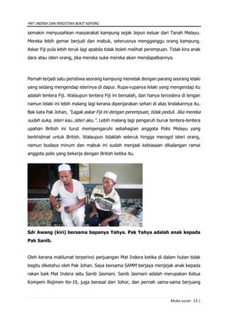 Mat indera dan peristiwa bukit kepong | PDF