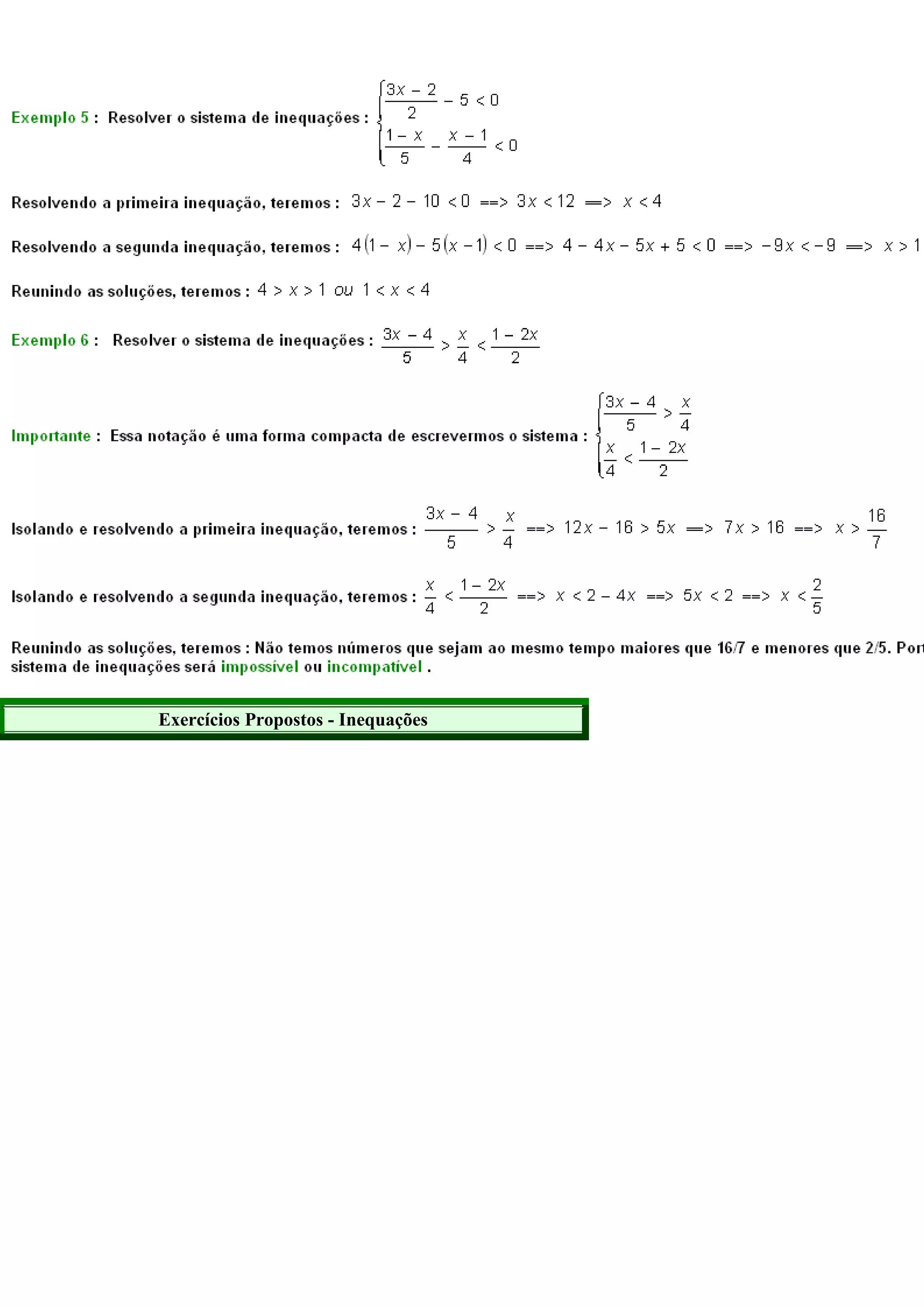 Mat inequacoes do primeiro grau 001 | PDF