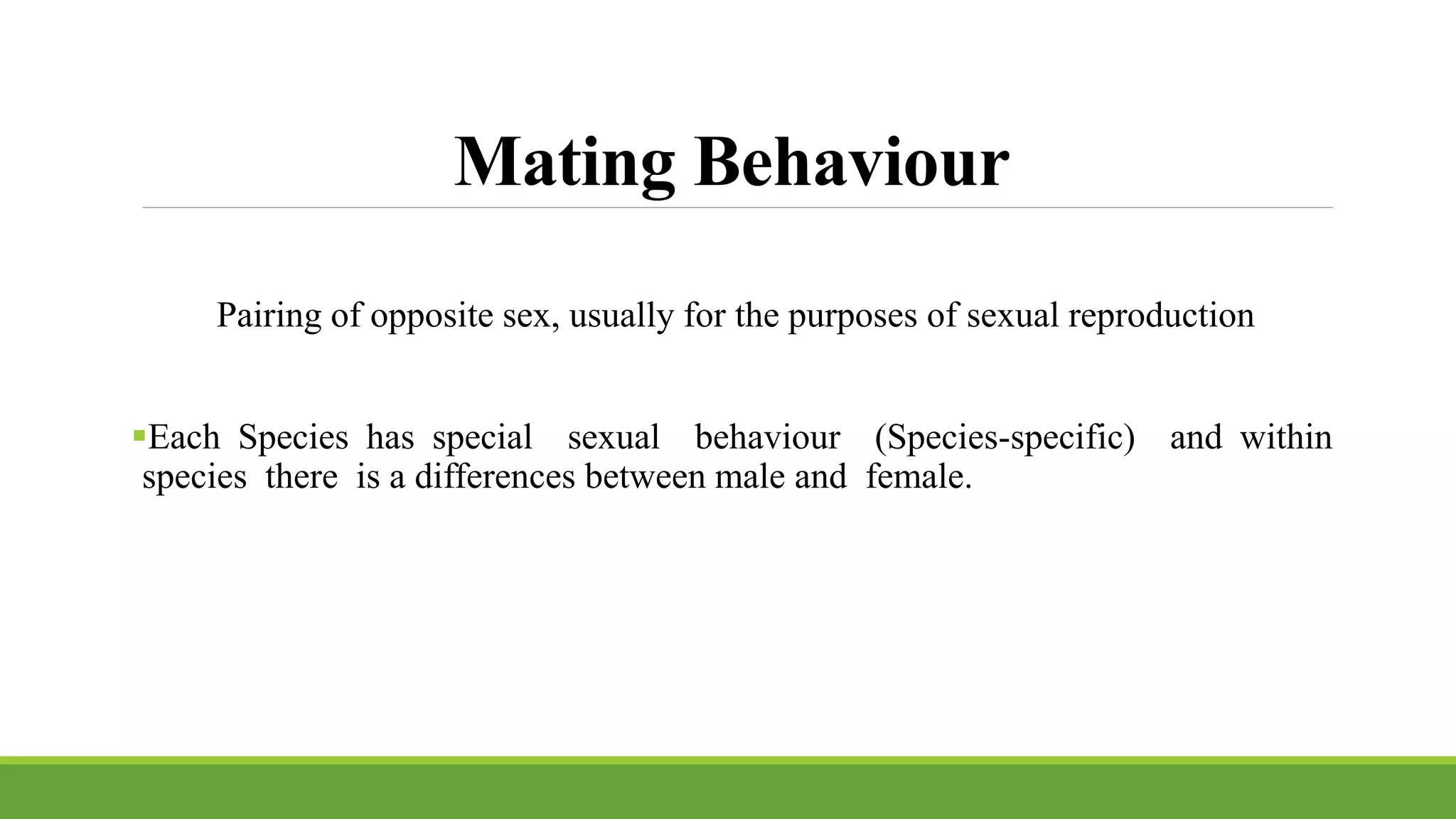 Mating and social behaviors of different species | PPTX | Reproductive Health | Diseases and ...