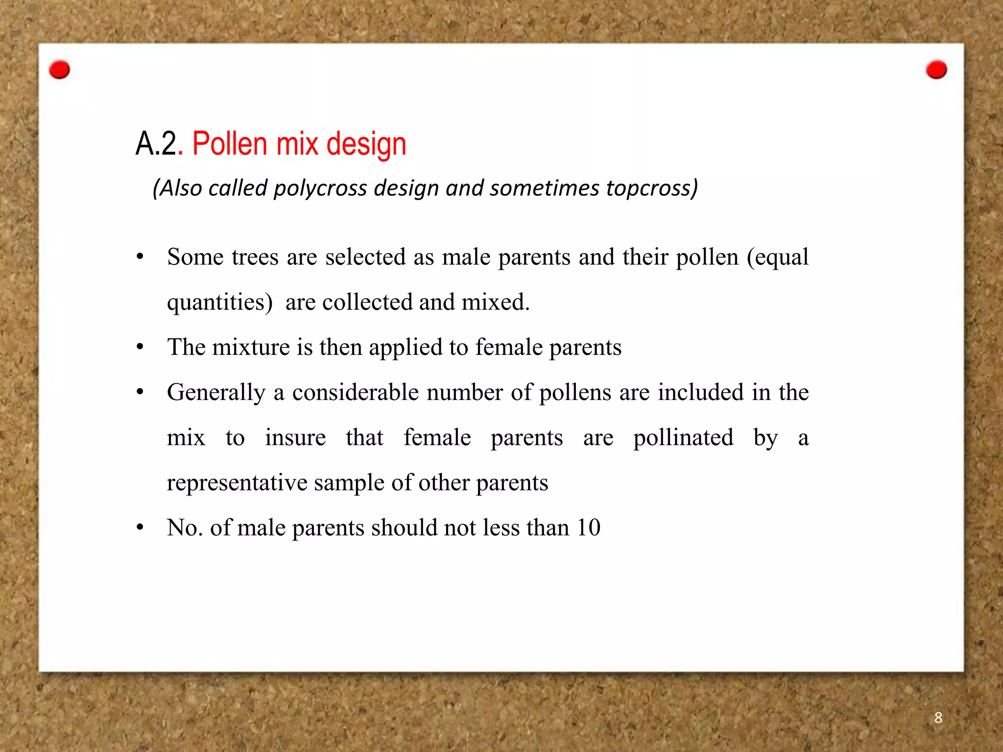 Mating designs in forest trees | PPTX