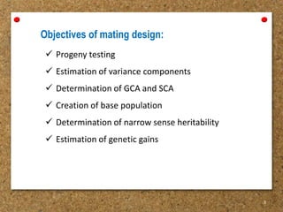 Mating designs in forest trees | PPTX
