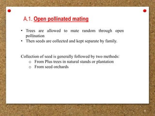 Mating designs in forest trees | PPTX