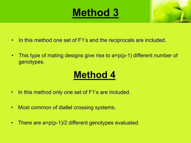 Mating designs.. | PPTX
