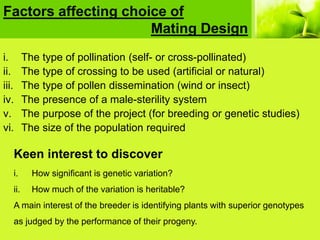 Mating designs.. | PPTX