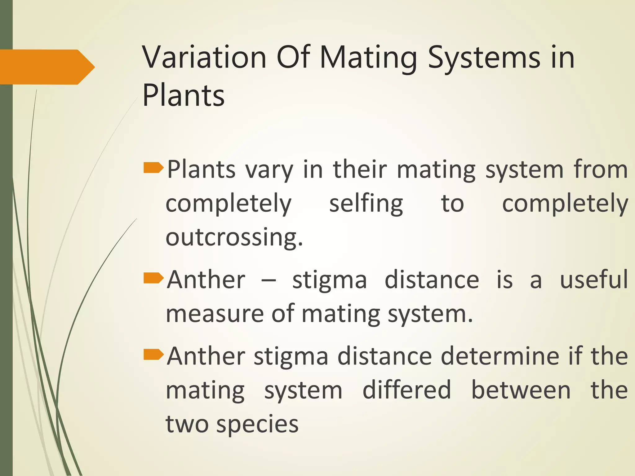 Mating systems (population genetics) | PPTX