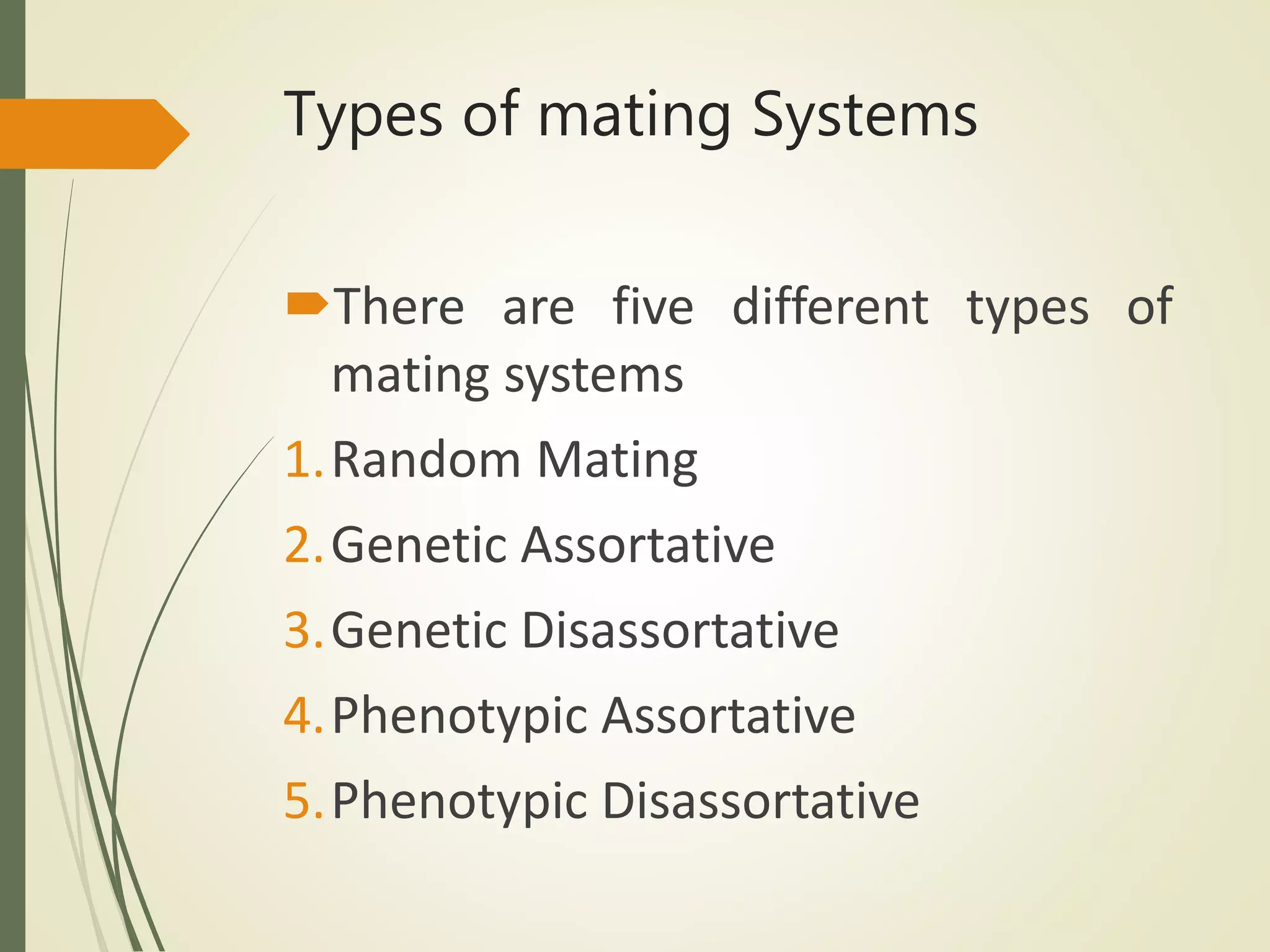 Mating systems (population genetics) | PPTX