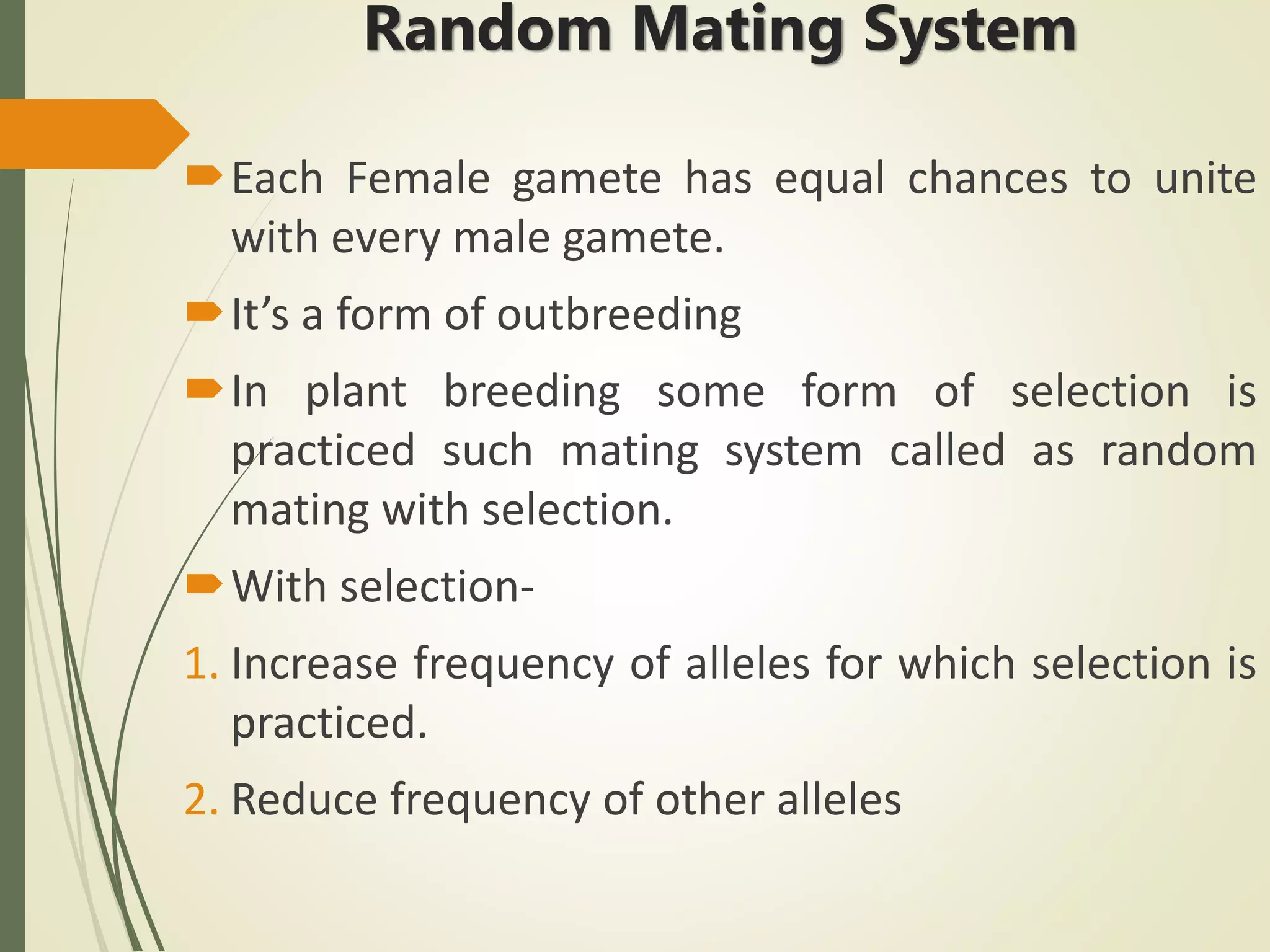 Mating systems (population genetics) | PPTX