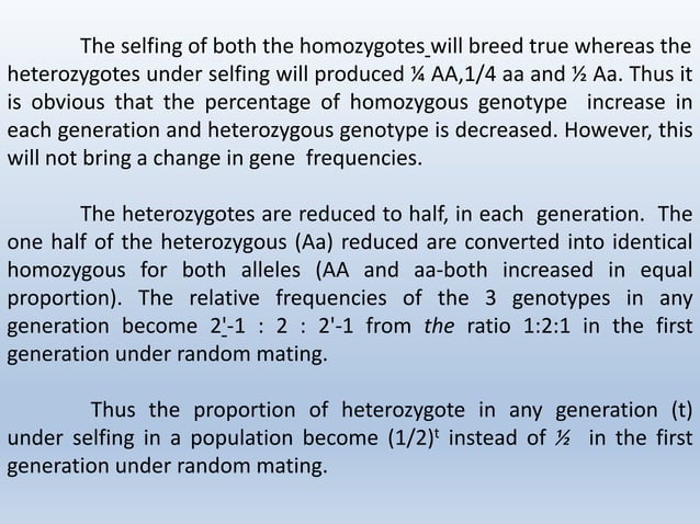 Mating systems (population genetics) | PPTX | Genetics | Science