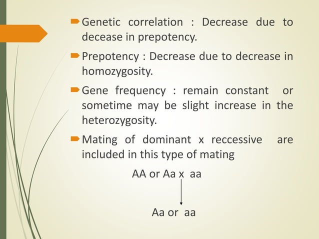 Mating systems (population genetics) | PPTX | Genetics | Science