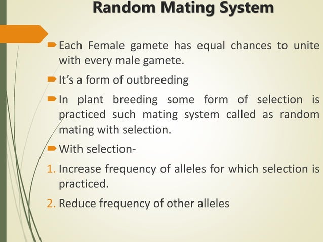 Mating systems (population genetics) | PPTX | Genetics | Science