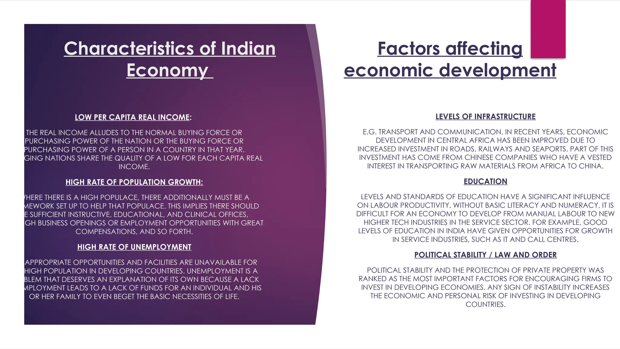 INDIAN ECONOMY presentation bba for college.pptx