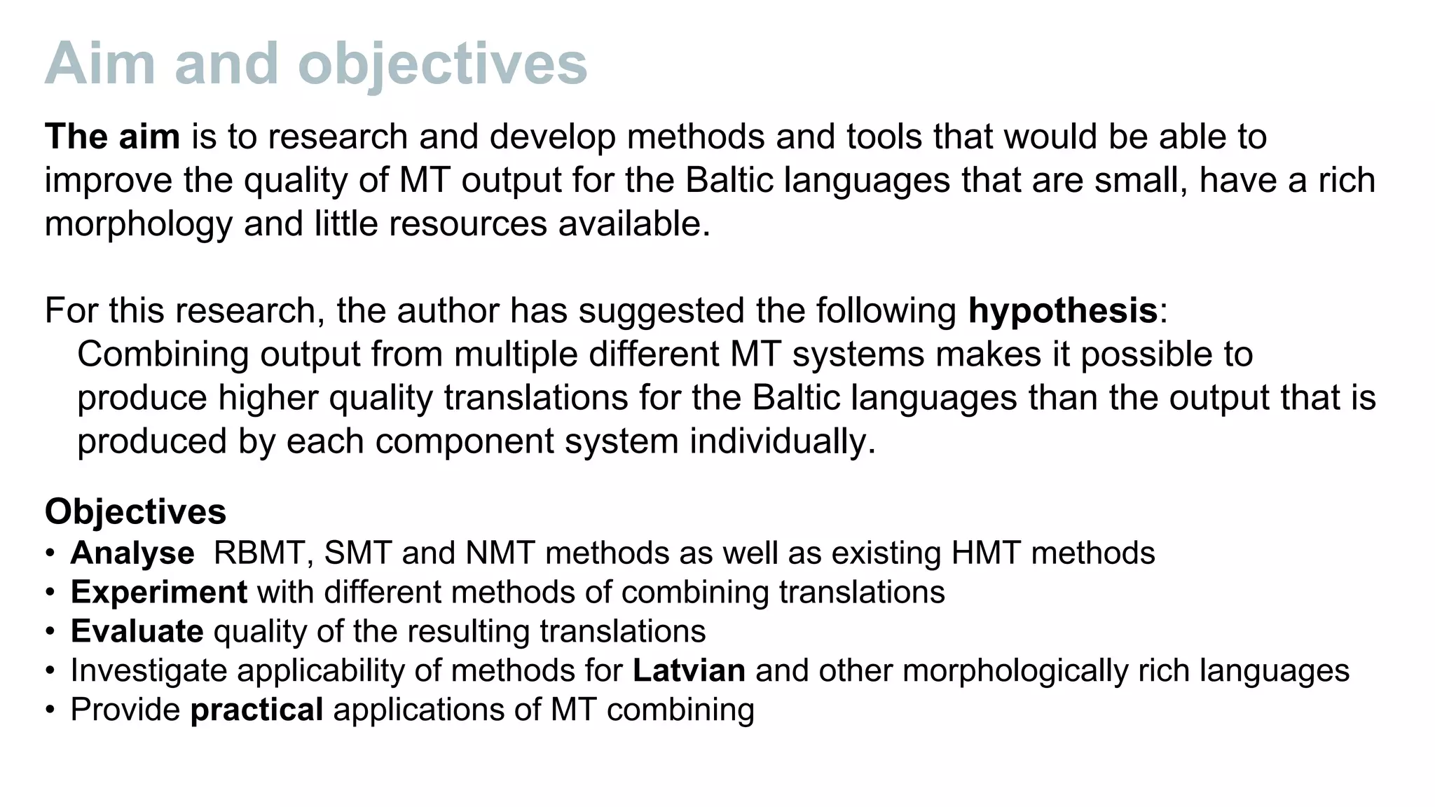 Hybrid Machine Translation by Combining Multiple Machine Translation Systems | PPT
