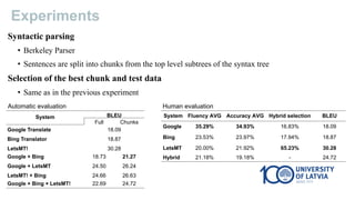 Hybrid Machine Translation by Combining Multiple Machine Translation Systems | PPT