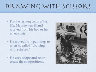 Matisse Drawing With Color | PPT | Painting | Arts and Crafts