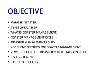 BASIC OF DISASTER Management presentation | PPTX