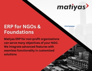 NGO Management Software by Matiyas Solutions | PPT