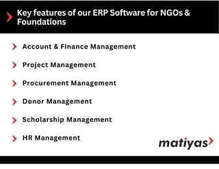 NGO Management Software by Matiyas Solutions | PDF