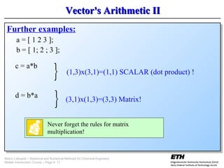 Matlab | PPT | Chemistry | Science