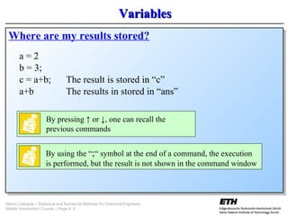 Matlab | PPT | Chemistry | Science