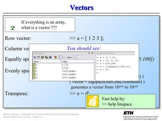 Matlab | PPT | Chemistry | Science