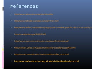 An introduction to MATLAB | PPT