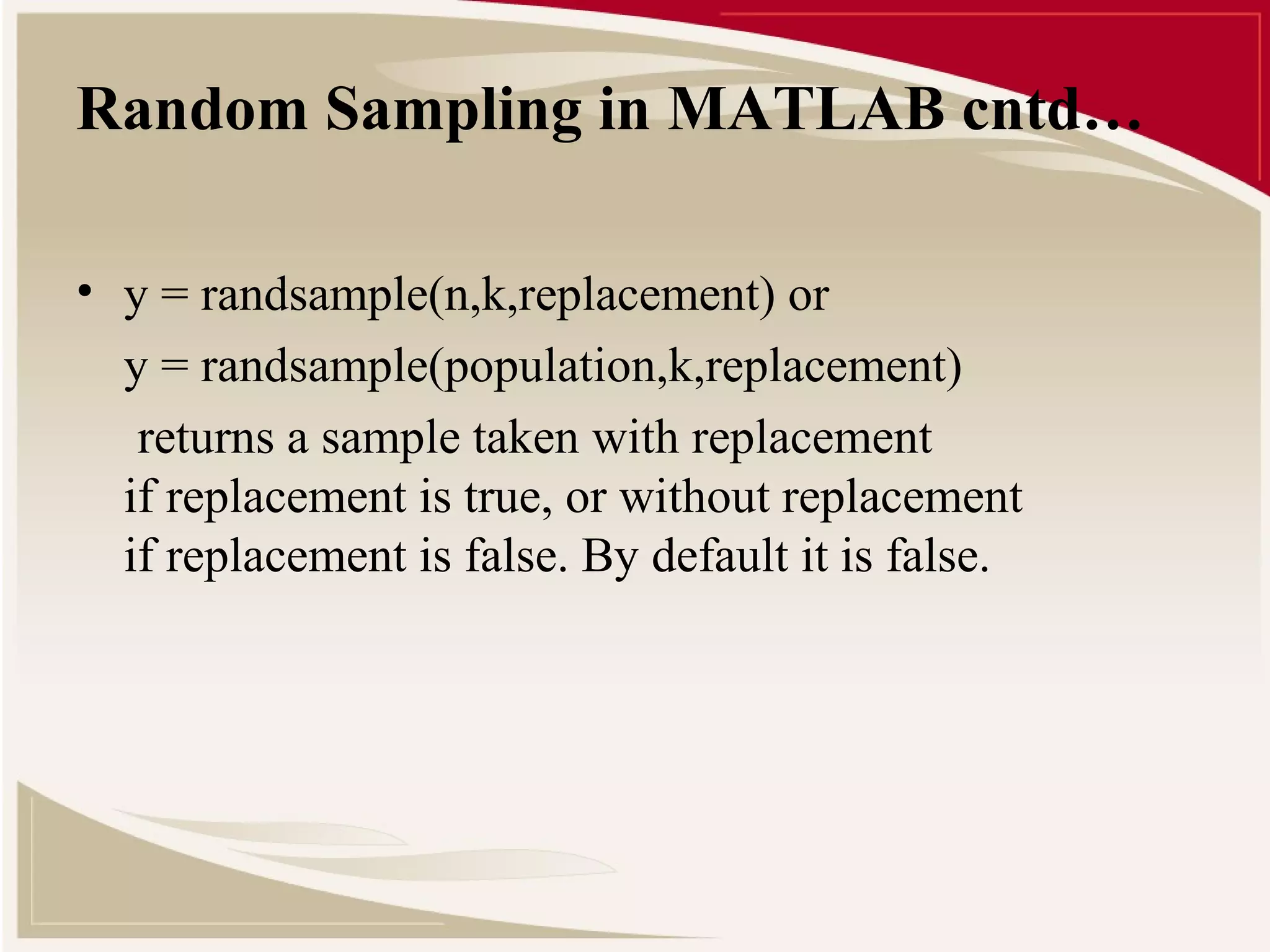 parametric hypothesis testing using MATLAB | PPT