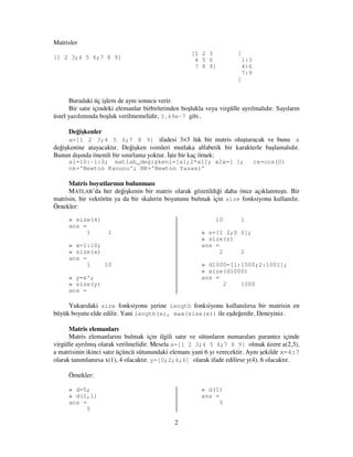 Basic Info for Matlab | PDF