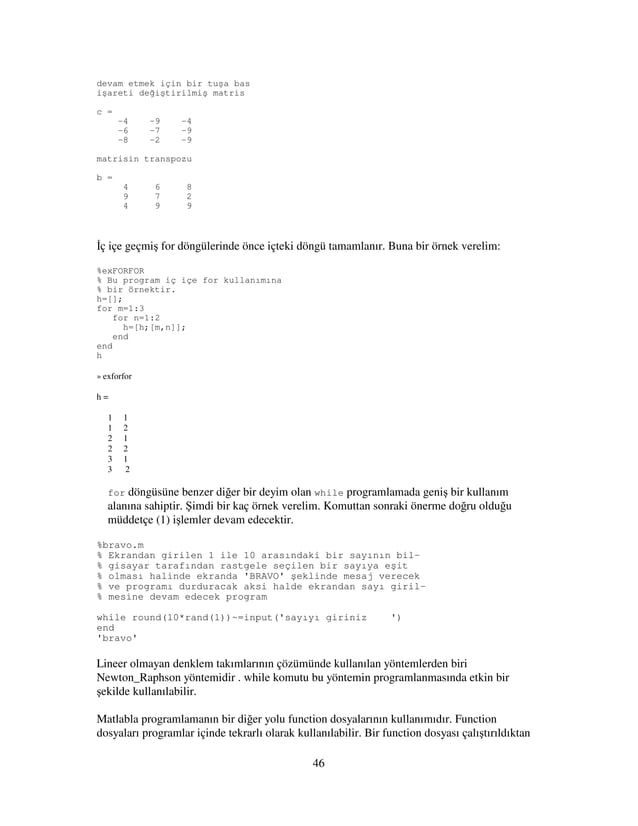 Basic Info for Matlab | PDF