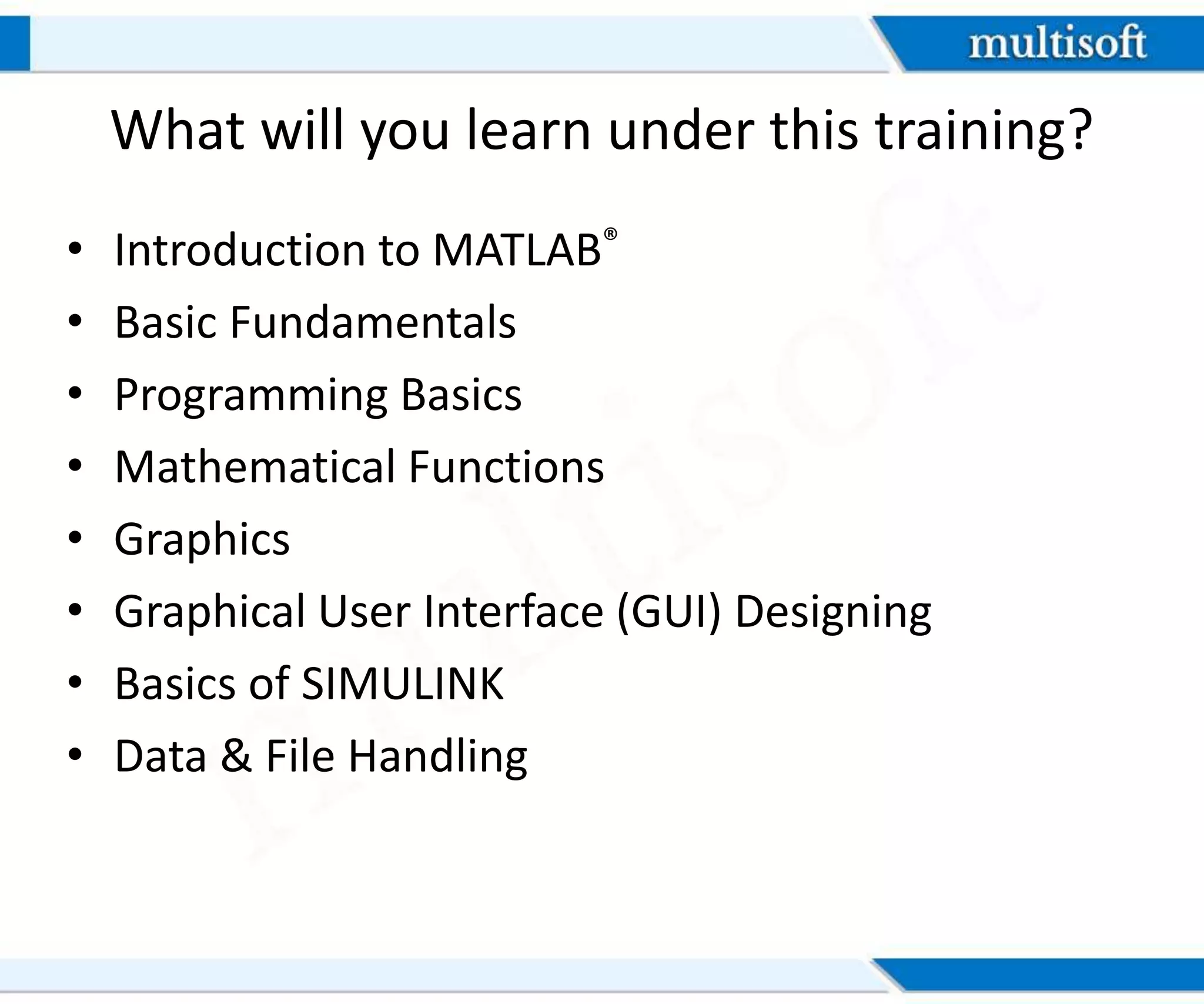 MATLAB Training | PPTX